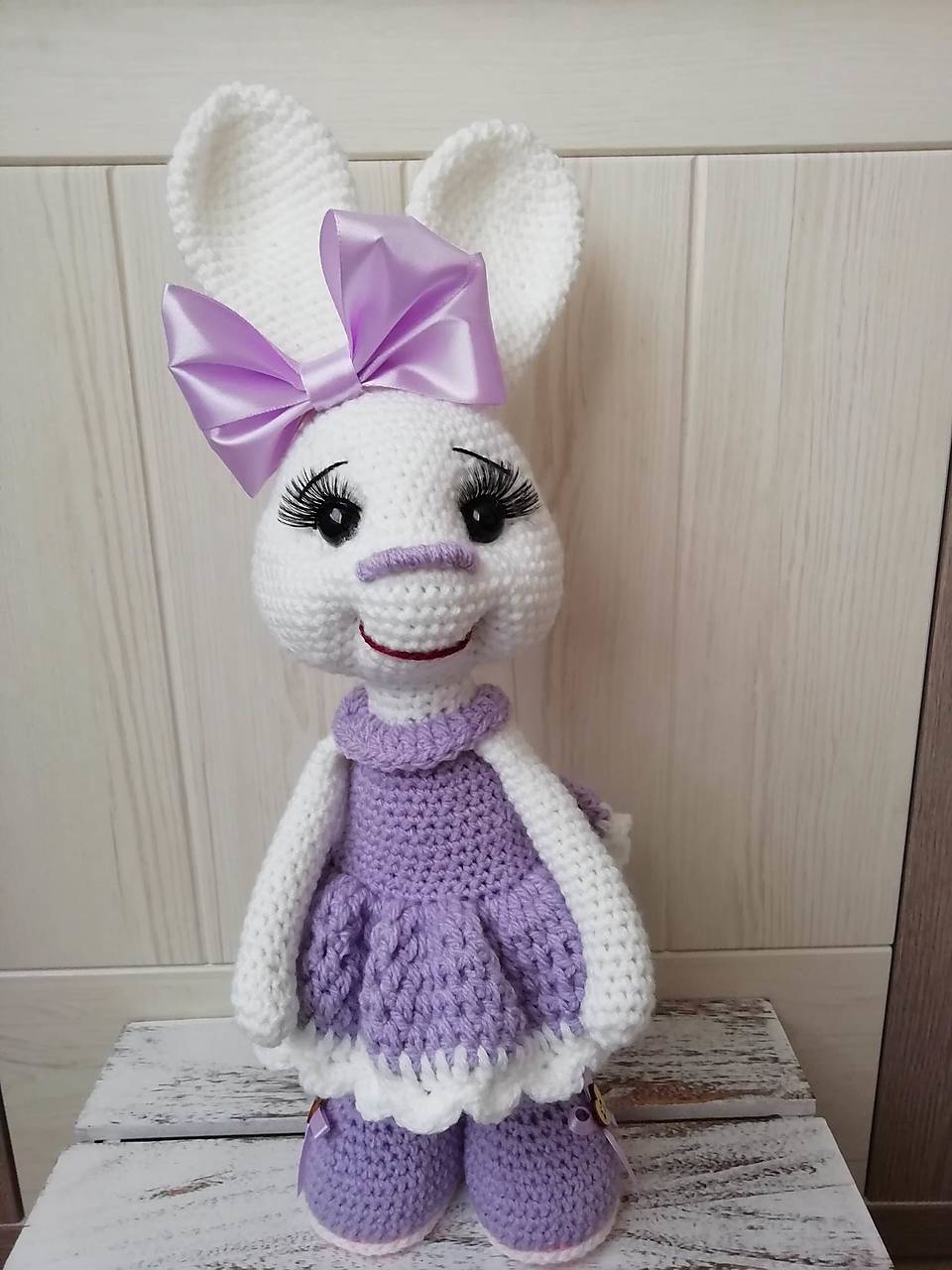 Zajka s fialovou mašľou. / Lienkovo7 - SAShE.sk