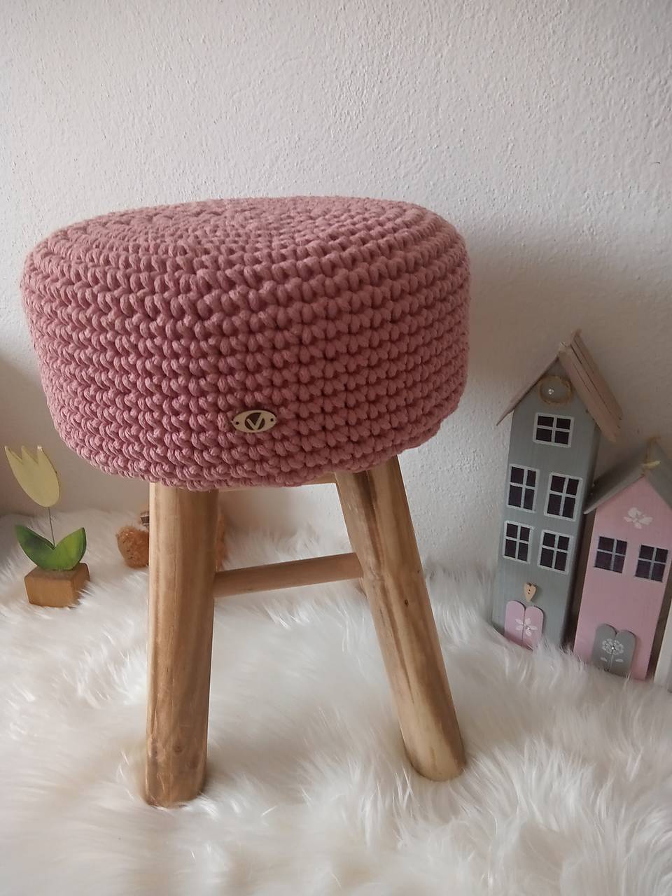 Taburetka Scandinavian DUSTY PINK / REJAdekor - SAShE.sk