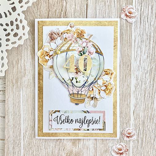 Pohľadnica k 40. narodeninám / PaperLove - SAShE.sk