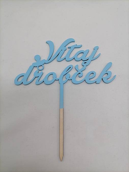 Zápich vitaj drobček modry / MelDecor - SAShE.sk