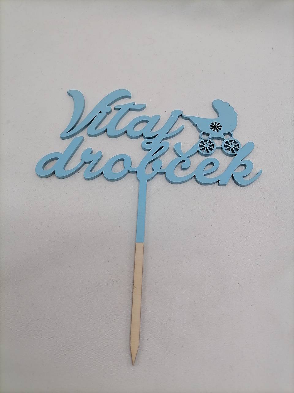 Zápich vitaj drobček modry / MelDecor - SAShE.sk