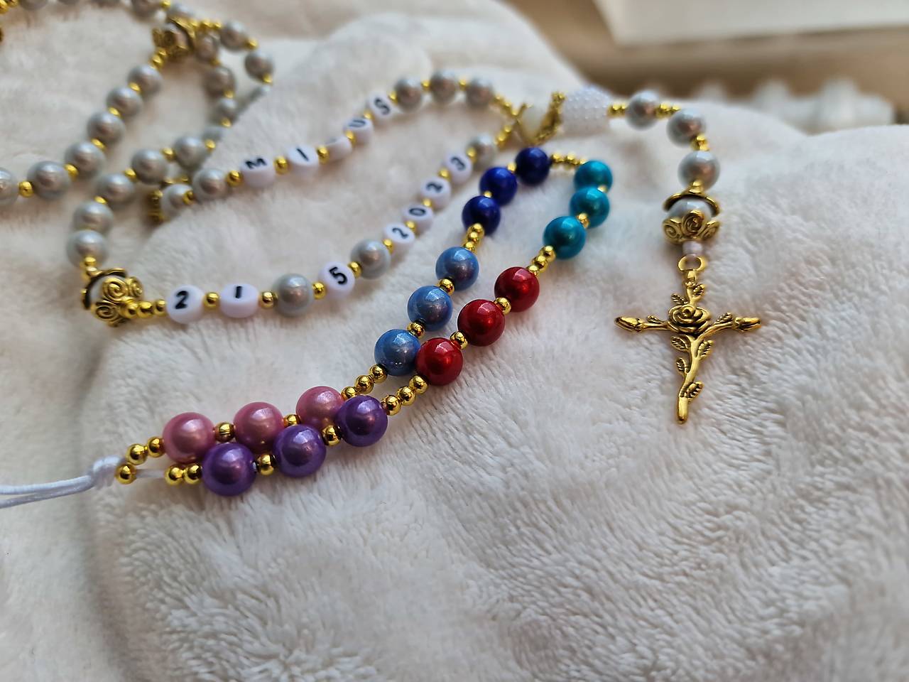 Žiarivý ruženec Zlatý / MK-ozdoby - SAShE.sk