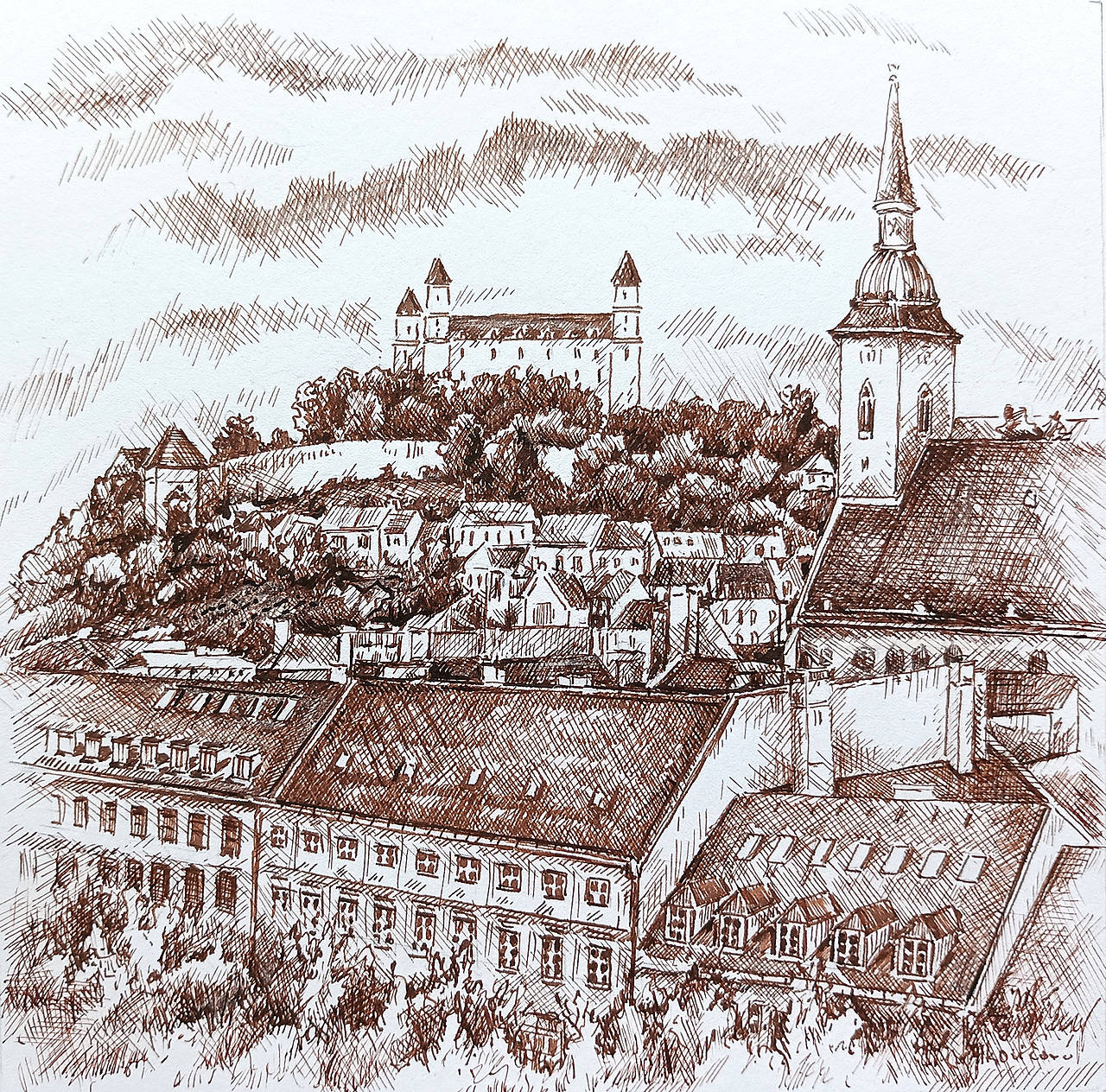 Pohľad na bratislavský hrad II / Em-Art - SAShE.sk