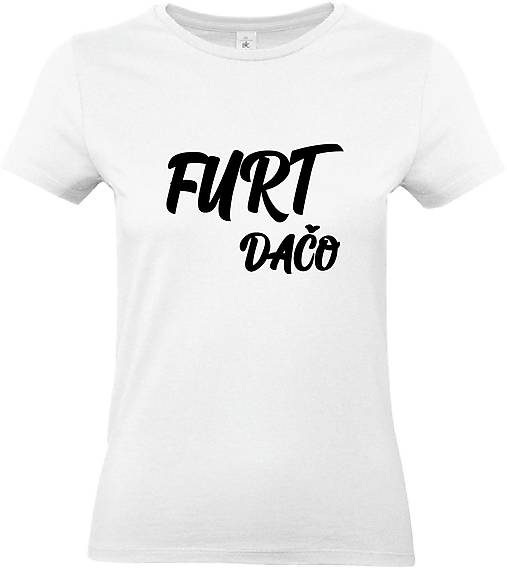 Furt dačo dámske (M - Biela) / jedinecne_tricka - SAShE.sk