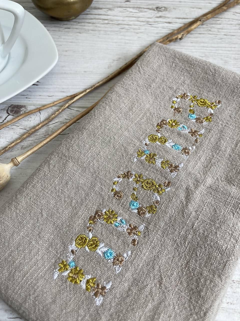 Deň matiek - Ľanová utierka pre ,,mamičku SAND / mmLinen - SAShE.sk