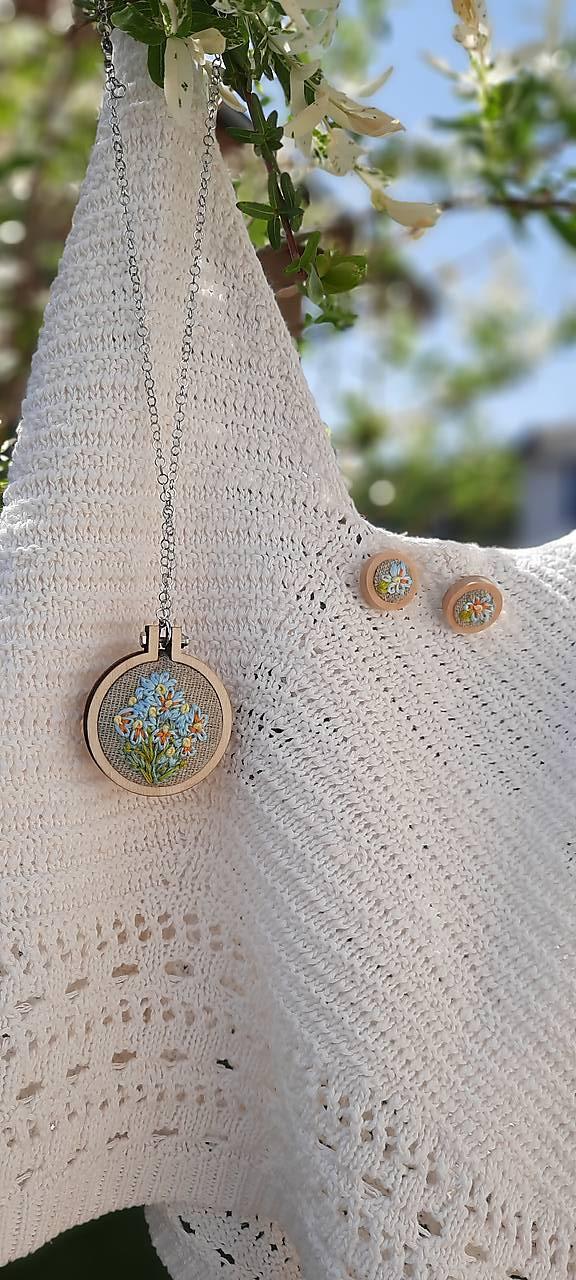 Vyšívaný set - Letná obloha / AgoMagico - SAShE.sk - Handmade Sady šperkov