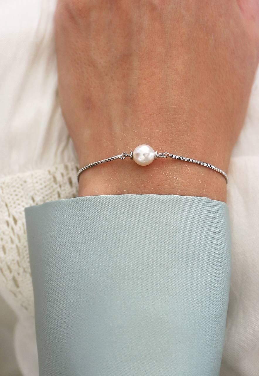 Posuvný náramok s perlou / sofiejewelry - SAShE.sk
