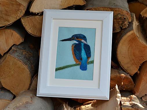 Rybárik riečny - plstený obraz / BrumBrum - SAShE.sk