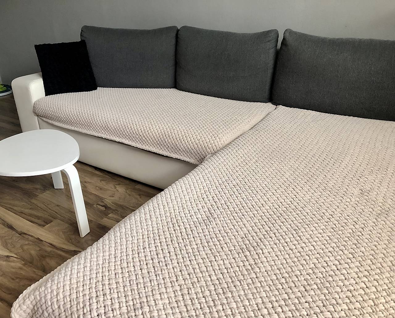 Sada prehozov na gauč - slonovinová hnedá / LmHandmade - SAShE.sk