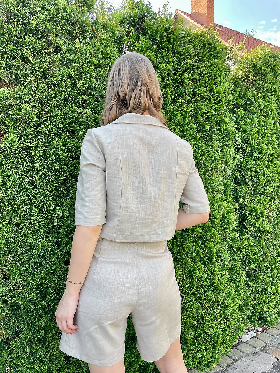 Ľanové crop sako / every-thing - SAShE.sk