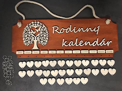 Rodinný kalendár Motýle a strom-mahagón / LukkeGrav - SAShE.sk