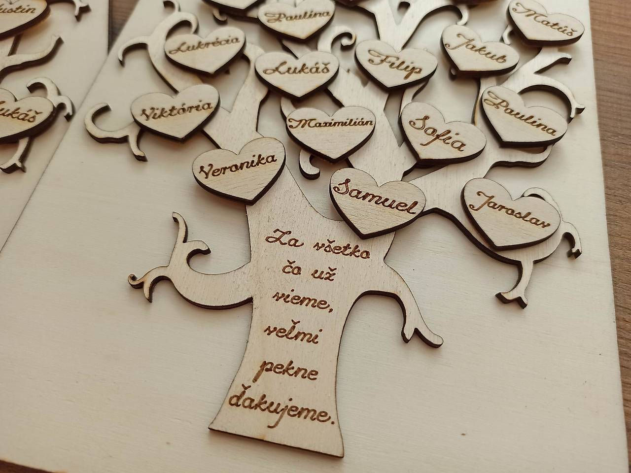 Poďakovanie pani učiteľke - STROM s menami detí / DrevoDekorodNaty ...