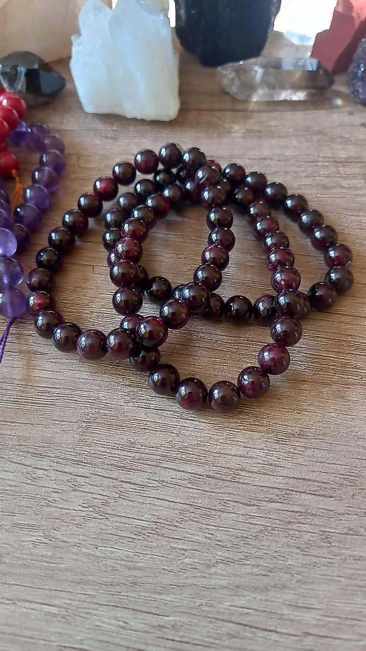 Náramok z liečivých minerálov granát polodrahokam,prírodný kameň ...