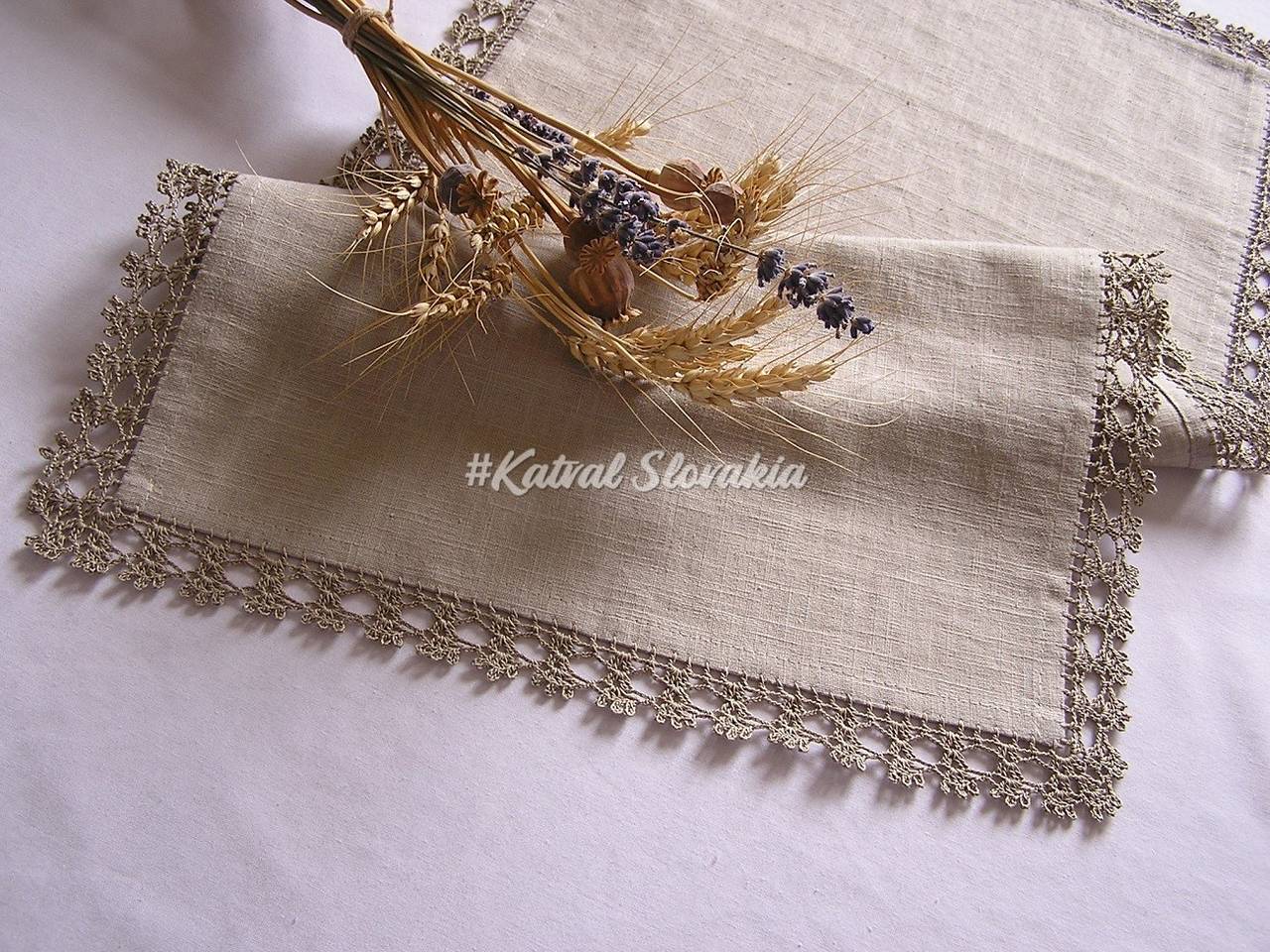 Béžové ľanové obrúsky Elegant *** (štvorec 37 cm x 37 cm) / katval ...