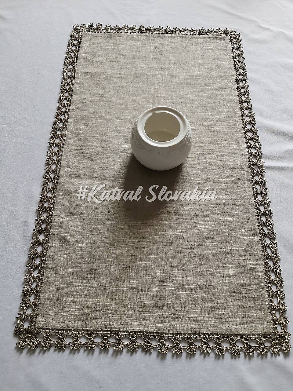 Béžové ľanové obrúsky Elegant *** (štvorec 37 cm x 37 cm) / katval ...