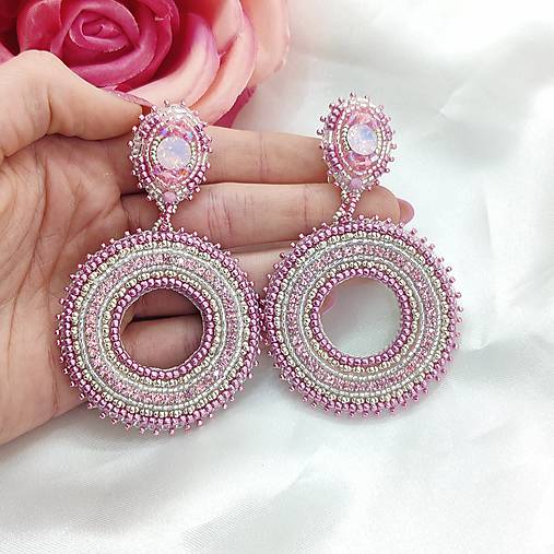 Náušnice KLEOPATRA (Ružová) / Eviik - SAShE.sk