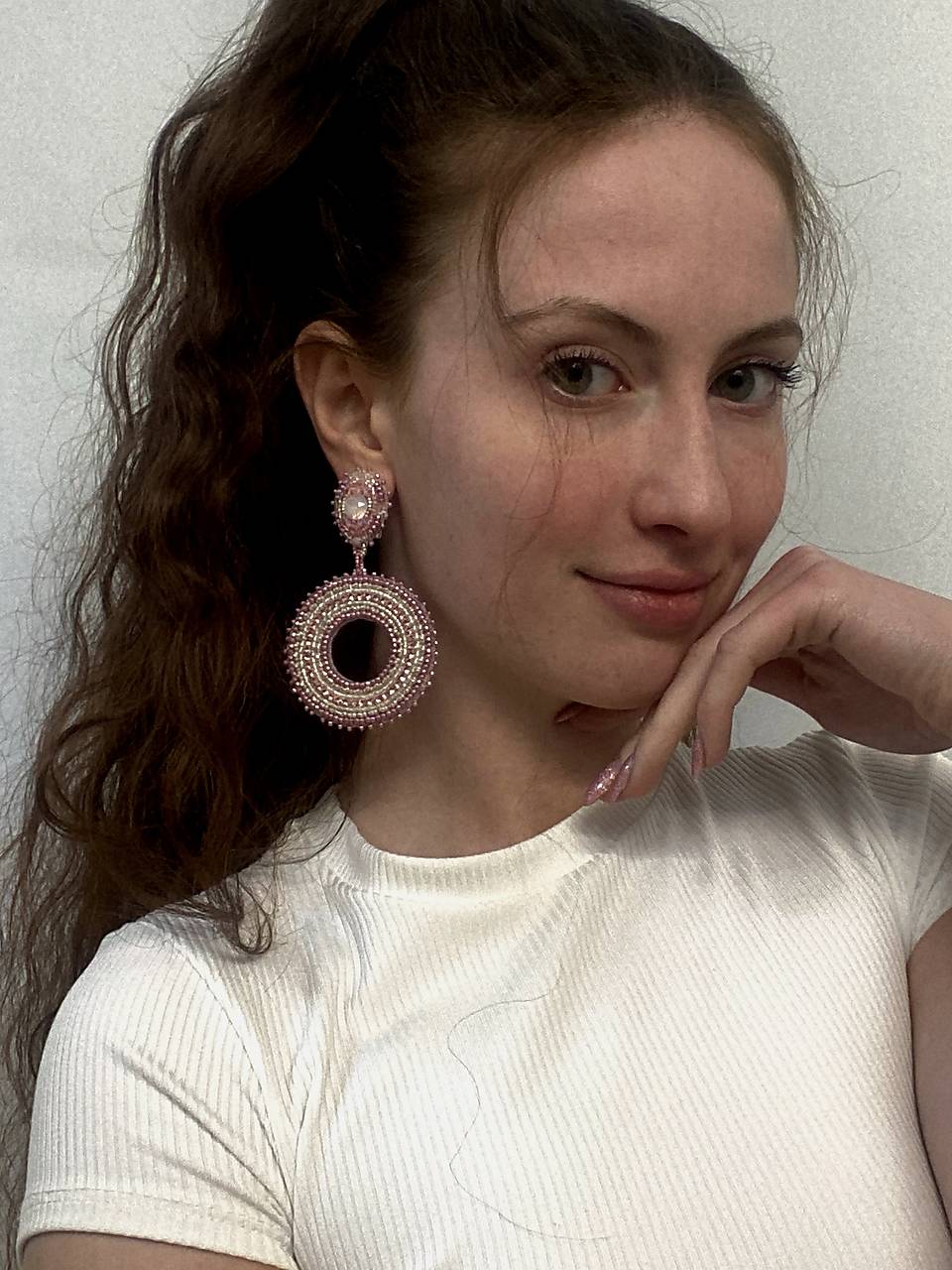 Náušnice KLEOPATRA (Ružová) / Eviik - SAShE.sk