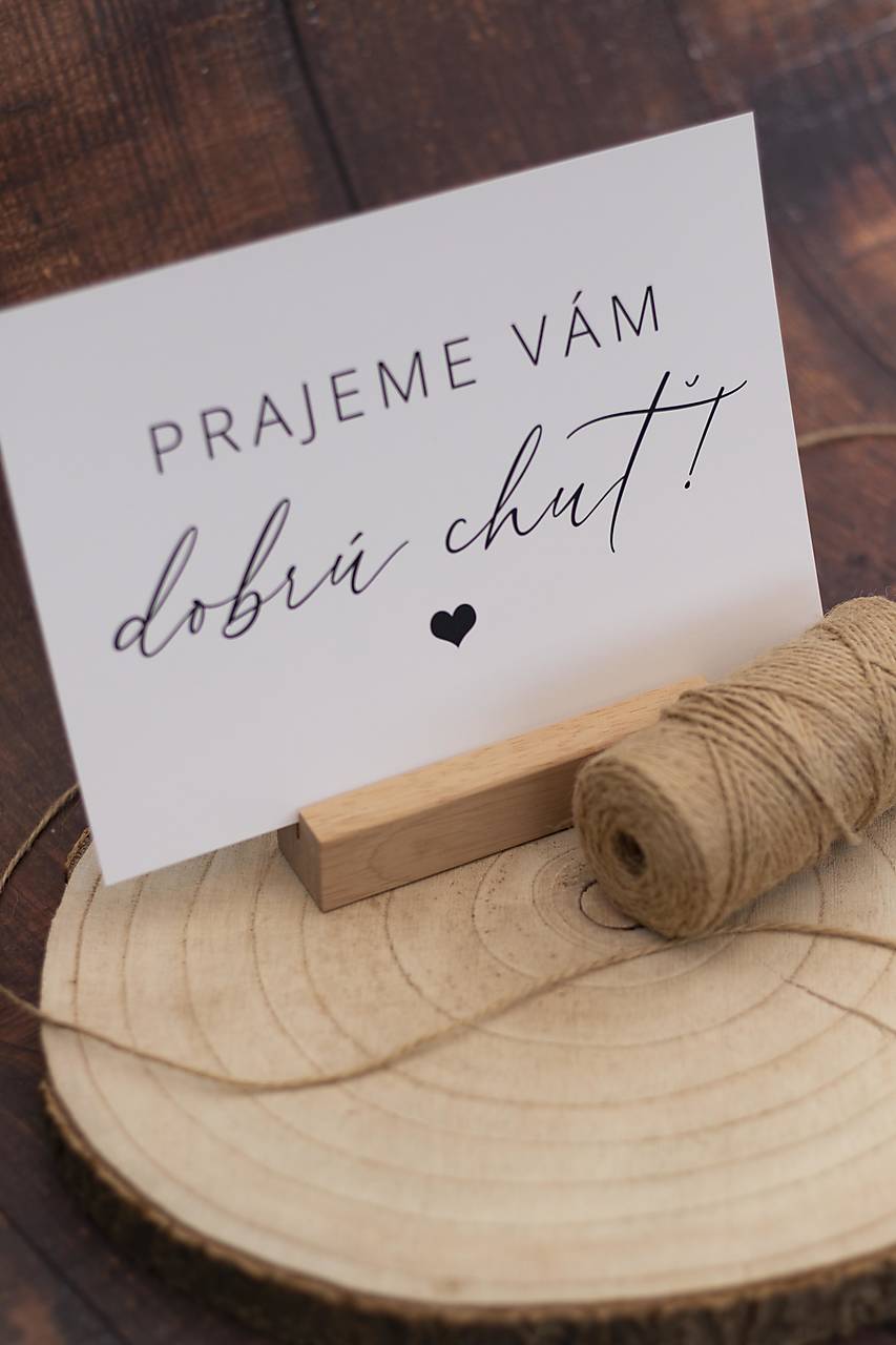 Dobrú chuť - jednoduchá informačná kartička / svadobnagrafika - SAShE.sk