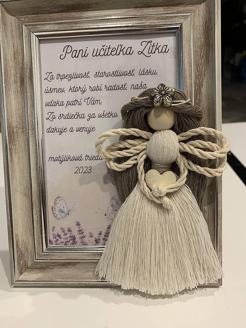 Makrame anjel pre pani učiteľky / zuliart - SAShE.sk - Handmade Dekorácie