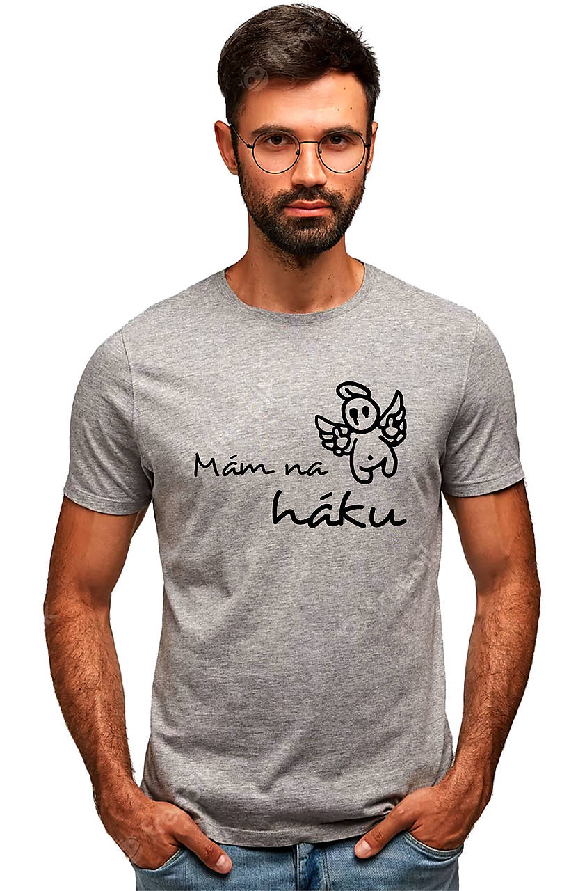 Mám na háku pánske (L - Šedá) / jedinecne_tricka - SAShE.sk