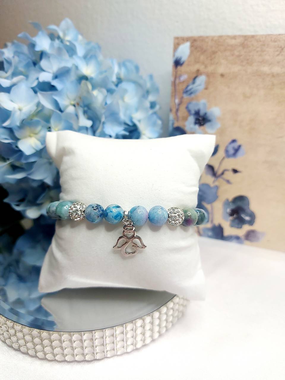 Náramok Hemimorfit blue (Náramok Anjel Strážny) / JewelryKejt - SAShE.sk