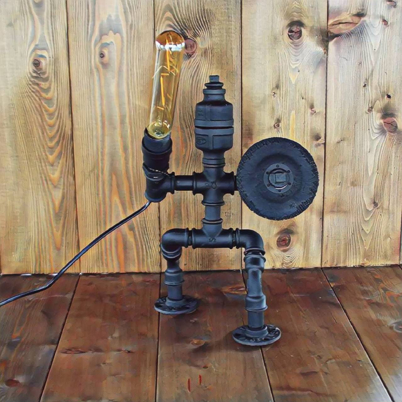 Kovová lampa Knight of light industrial loft / Custom_pipe - SAShE.sk