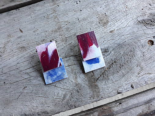 Kožené náušnice abstrakt / FlyAn - SAShE.sk