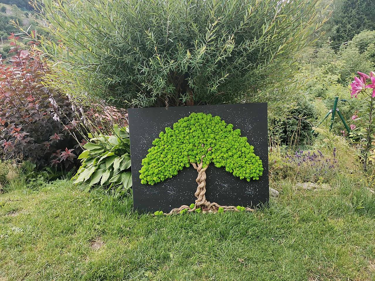 Machový obraz , strom 80x100 / MechShop - SAShE.sk