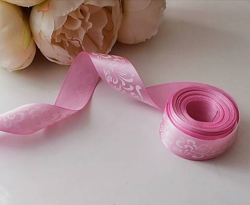 Krásna vzorovaná stuha 25 mm - lila / Lilly_art - SAShE.sk