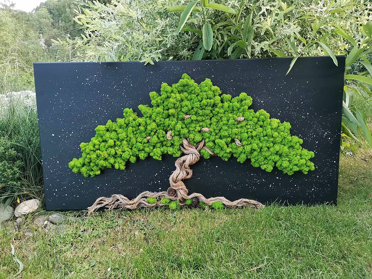 Machový obraz, strom 60x120 / MechShop - SAShE.sk