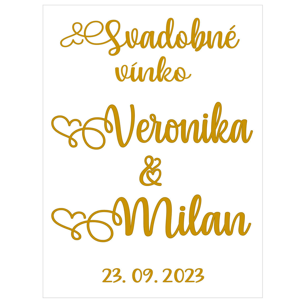 Etiketa výslužku - 7,5x10 cm - rôzne farby písma / peknasvadba - SAShE ...