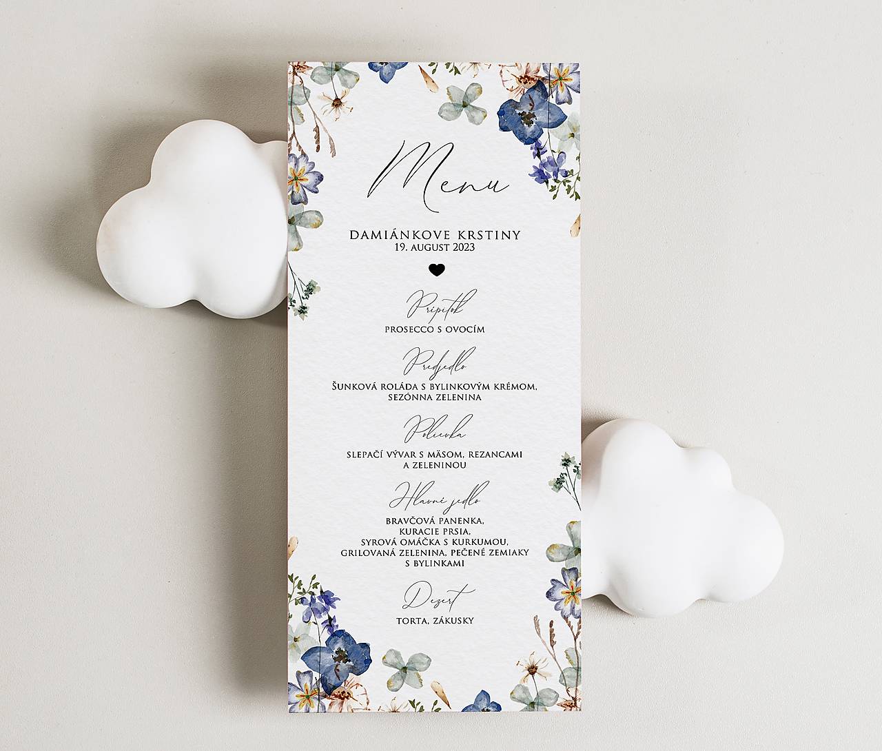 Slávnostné menu Indigo / Anije - SAShE.sk