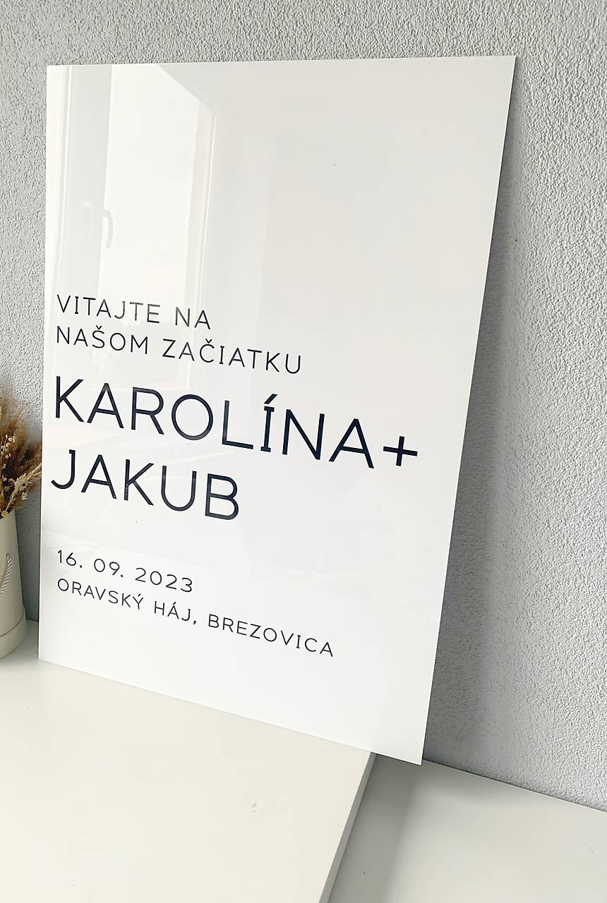 Vitajte na našej svadbe - svadobná tabuľa / TamiSticker - SAShE.sk