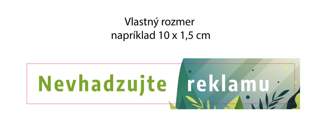 Nálepka na schránku Nevhadzovať reklamu (vlastná veľkosť) / TUTstudio ...
