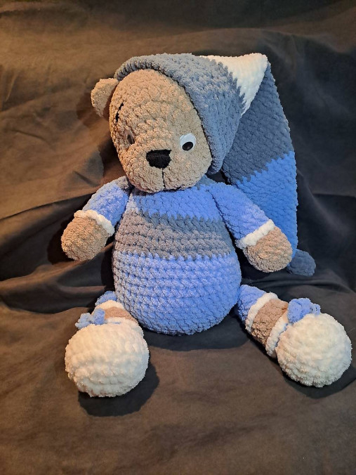 Macík z čapičkou a pohyblivými rukami a nohami / HackovinkyKati - SAShE.sk