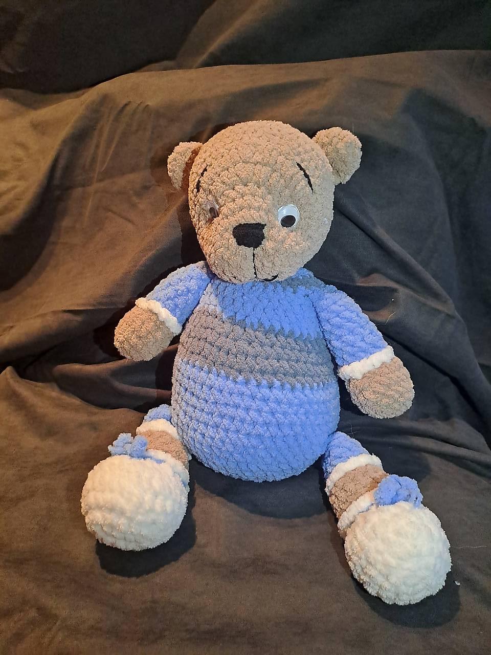 Macík z čapičkou a pohyblivými rukami a nohami / HackovinkyKati - SAShE.sk