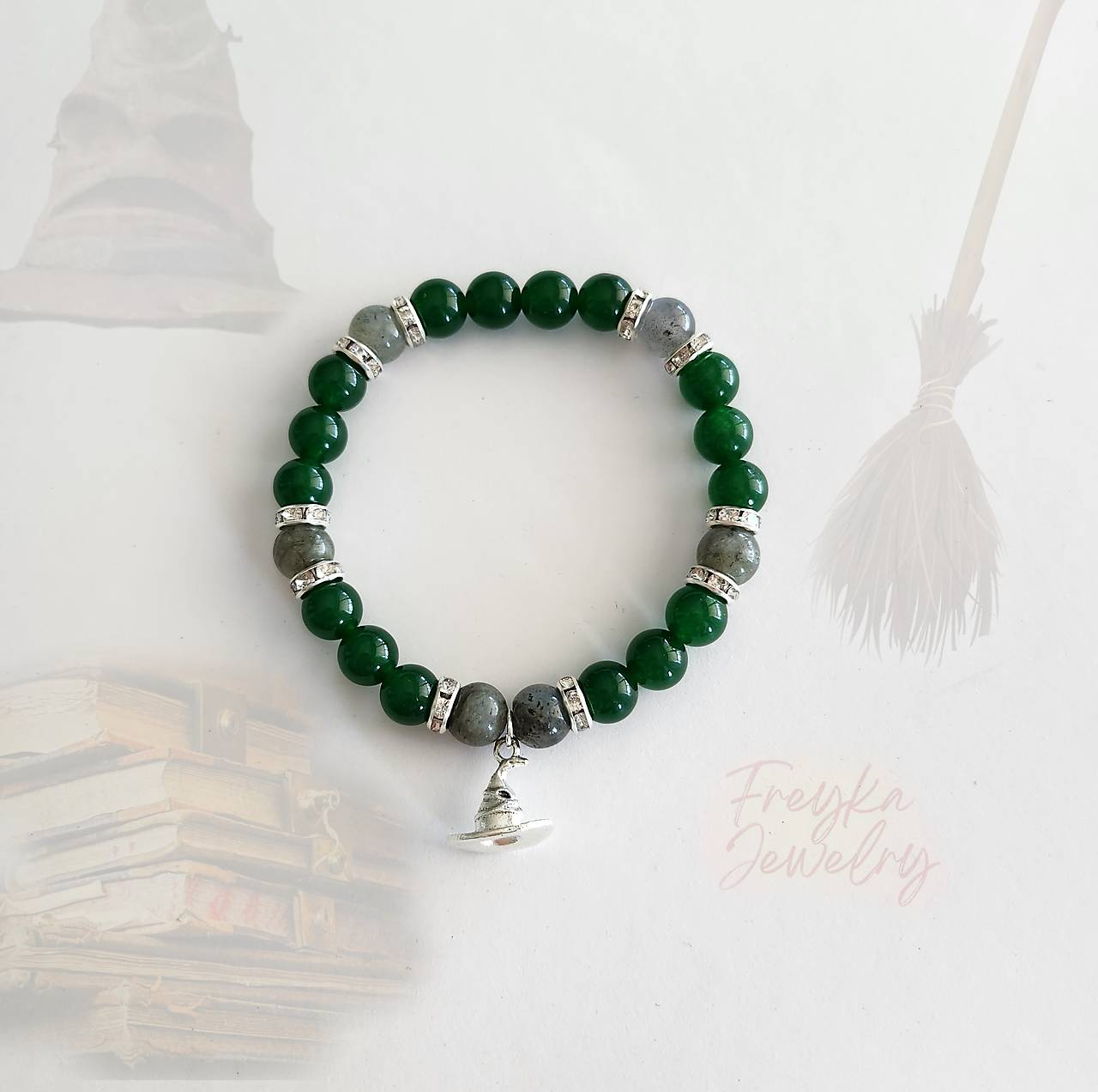 Slytherin - Korálový náramok Slizolin inšpirovaný Harry Potterom ...