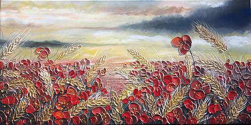 ,,Makové pole,,120x60 / KukurART - SAShE.sk