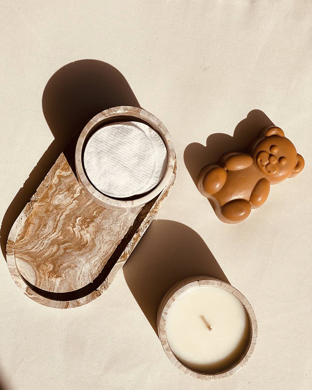 Medvedíkový relaxační set, mramorový / LaMiaDizajn - SAShE.sk