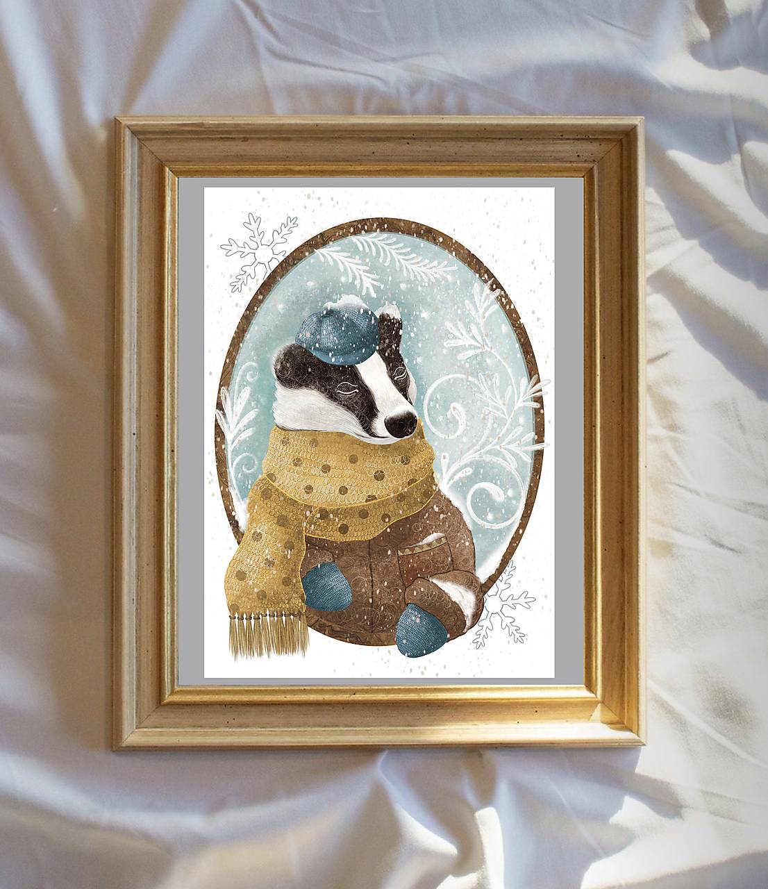 Pán jazvec - zimné ráno -grafika / alma.floresta - SAShE.sk