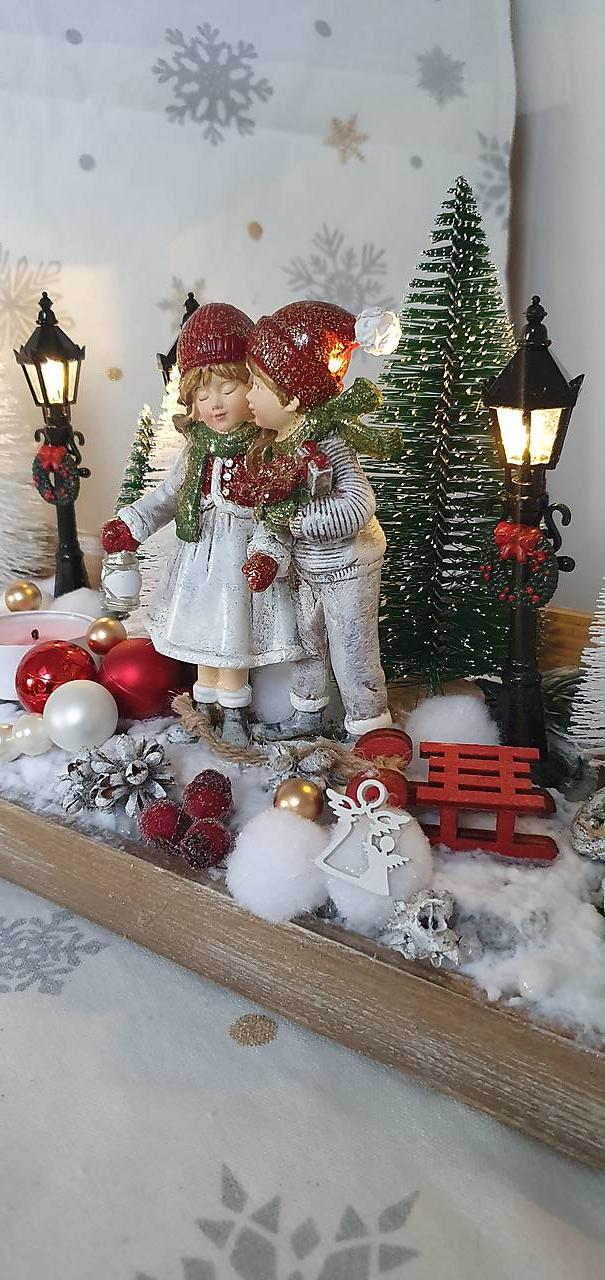 Adventný svietnik ,, deti v parku,, / LADArt - SAShE.sk