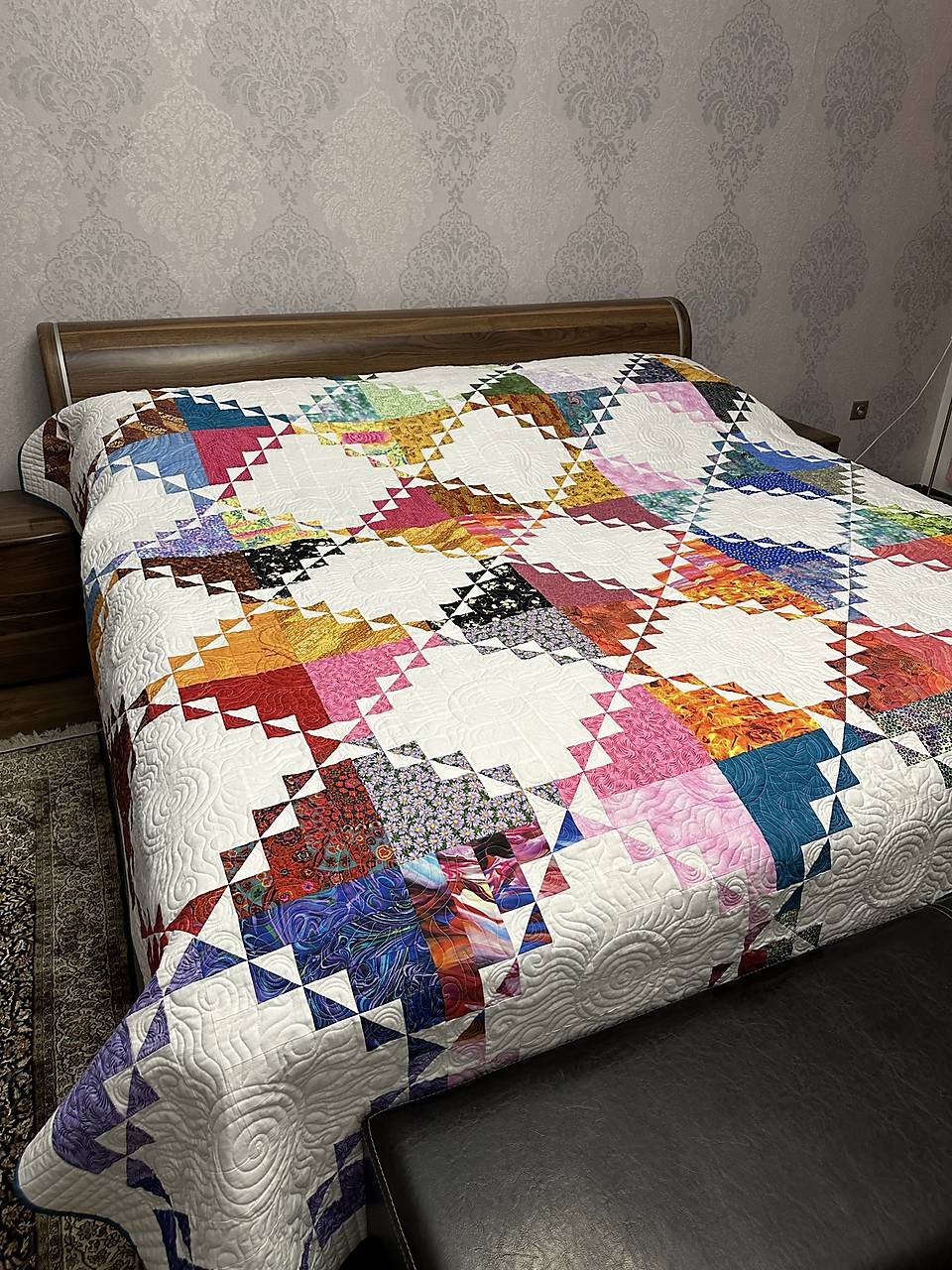 SUNBURST QUILT - originálna patchworková deka / byMichelle - SAShE.sk