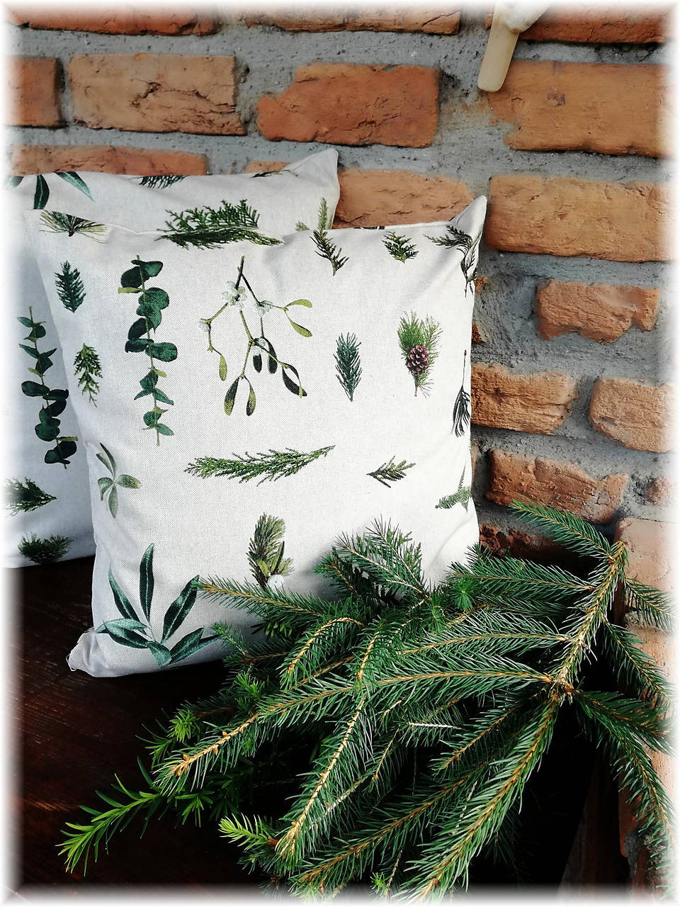 Vianočný vankúš - imelo / U.Mirus - SAShE.sk