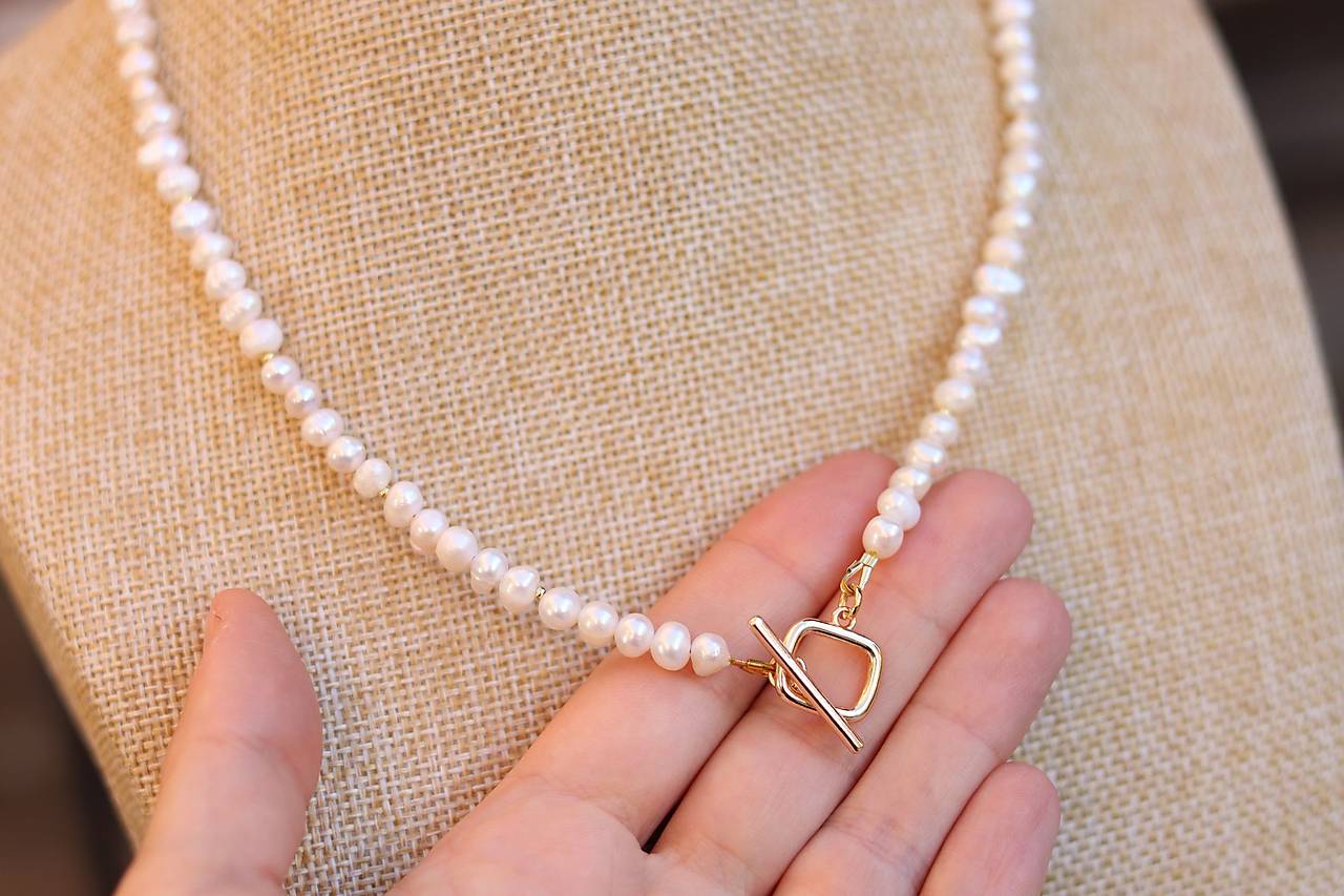 Perlový náhrdelník - riečne perly / Akoya - SAShE.sk