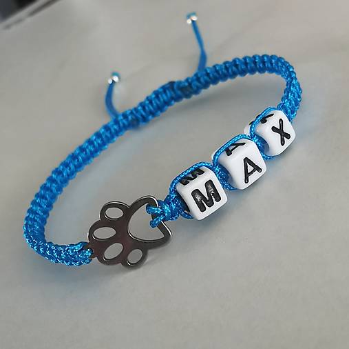 Náramok LABKA s menom / naromky - SAShE.sk