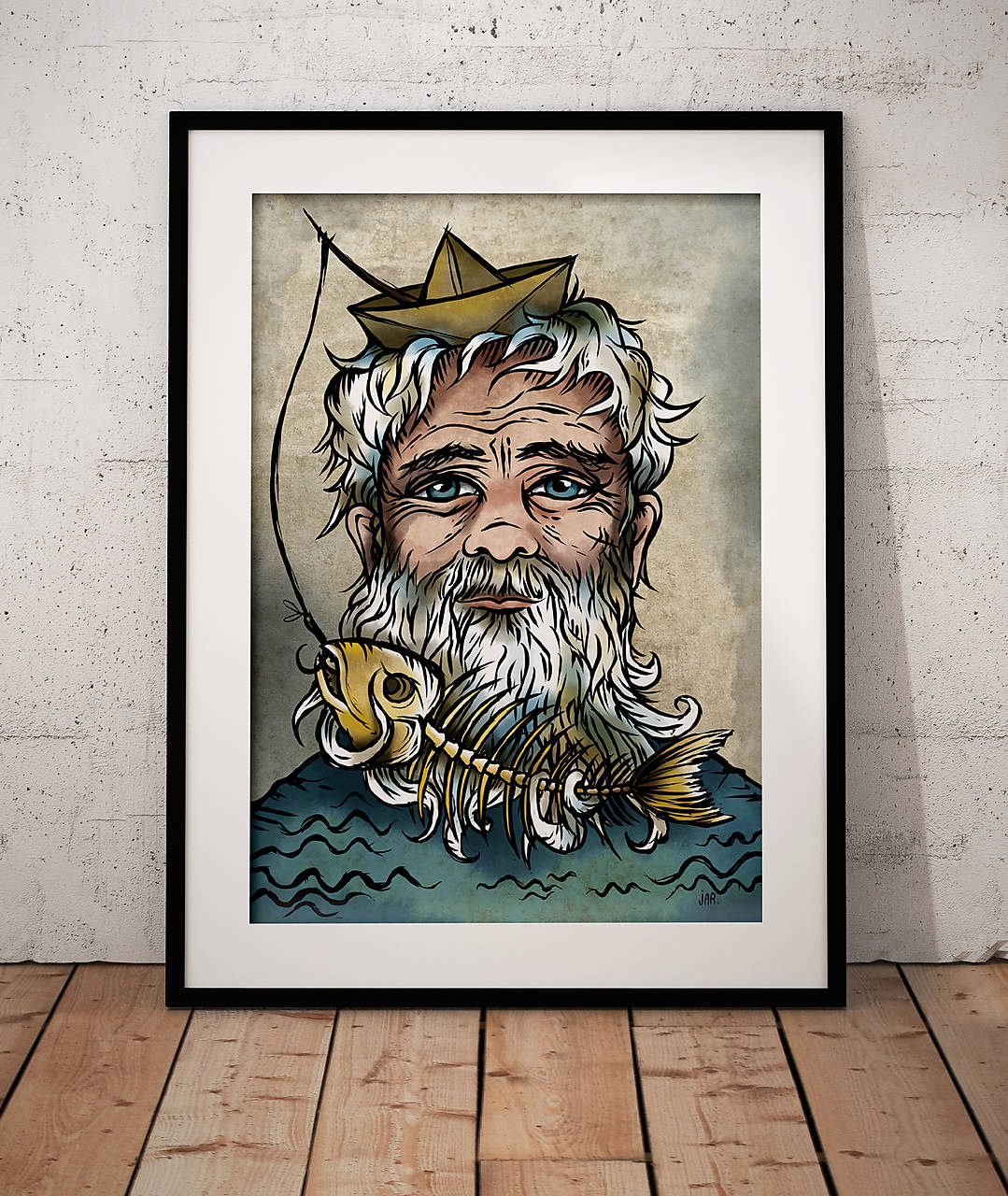 Starec a more- print / Jar.handmade - SAShE.sk