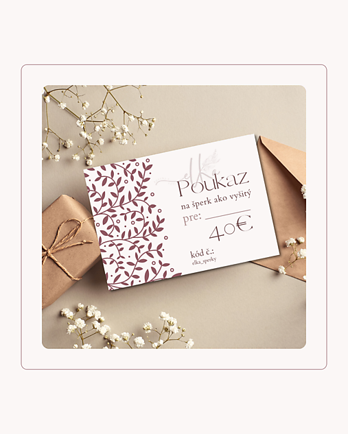 Darčekový poukaz eLKa / eLKa_sperky - SAShE.sk