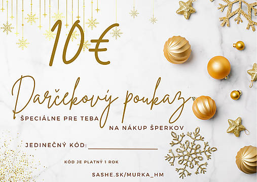 Vianočný darčekový poukaz / Murka_hm - SAShE.sk