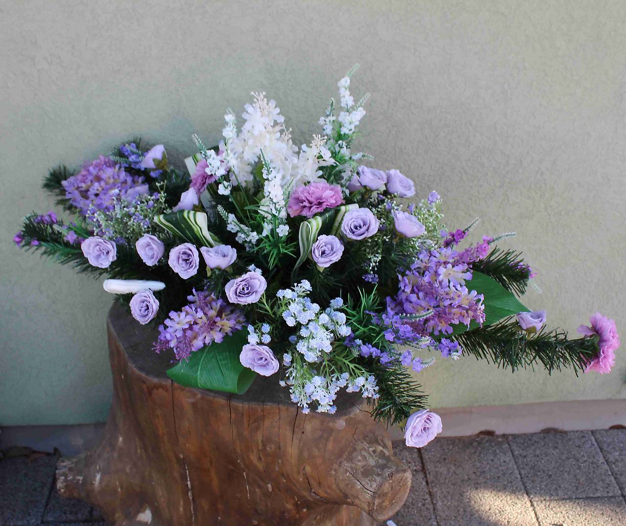 Dušičky - ikebana na hrob Cilka 2 / heder - SAShE.sk