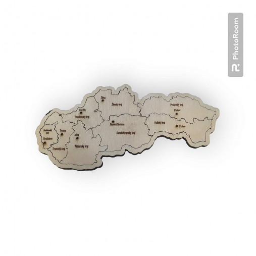 Puzzle mapa Slovenska - kraje / Erwood - SAShE.sk